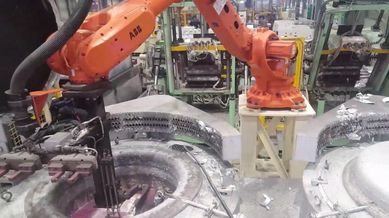 ABB IRB6700 Foundry를 활용한 주조 작업